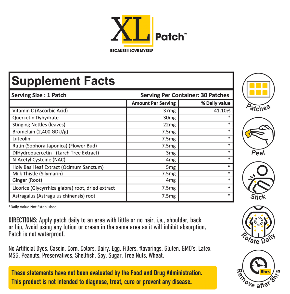 The XLPATCH Allergy Plus Patch, 30 Day Supply – XL Patch