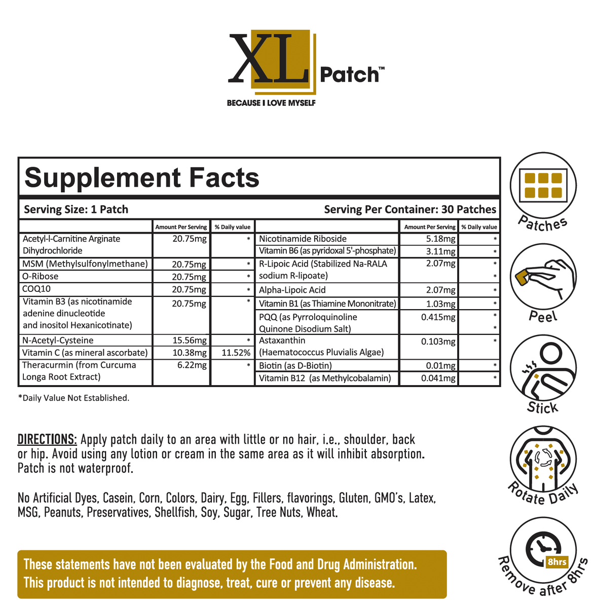 The XLPATCH NAD Plus Patch, 30 Day Supply – XL Patch